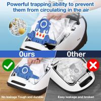 China 3D GN Type Microfiber Dust Bags for Canister Vacuum Cleaners-9917730 White Blue Easy for sale