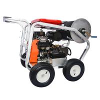 China Gasoline Water Jet Drain Cleaner Machine 200bar Pipe Sewer Dredging Cleaning for sale