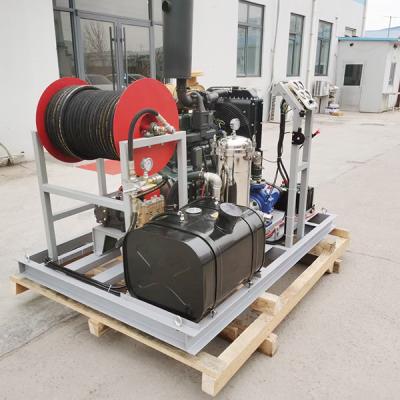 China Water Jet Drain Cleaning Machine High Pressure 75hp Diesel Engine Drive for sale