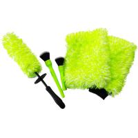 China Green PP Car Wheel Brush Set For Car Detailing for sale
