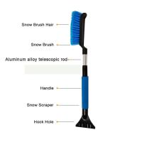 China Telescopic Window Scraper PVC Car Snow Brush With ABS Ice Scraper for sale
