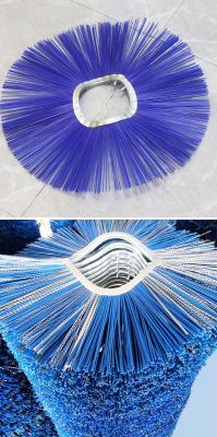 China Rotary Steel Wire Wafer Ring Snow Sweeper Brush for Road Cleaning 500mm Outer Diameter for sale