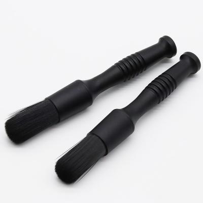 China Black Auto Detailing Brush Nylon Hog Bristle Hair for Car Interior Care 7 Inch for sale