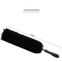 China Long Handle Microfiber Tire Rim Cleaning Brush Black for sale