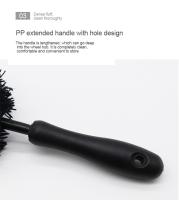 China Long Handle Microfiber Tire Rim Cleaning Brush Black for sale