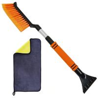 China Telescopic Car Snow Scraper Brush with Ice Scraper Head 500-1000pcs MOQ Custom Size for sale
