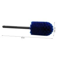 China Blue Soft Hair Car Wheel Cleaning Brush Tool Long Handle Multi Use for sale