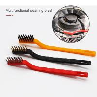 China Kitchen Gas Stove Cleaning Brush Set 3 Pcs Iron Copper Nylon Wire 15.5cm for sale