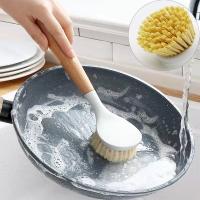 China Kitchen Bamboo Dust Pot Pan Dish Cleaning Brushes Household for sale