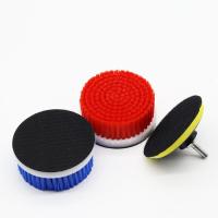 China Electric Drill Cleaning Brush with PP Handle for Floor Carpet Bathroom Car 100mm for sale