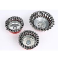 China Twisted Knot Steel Wire Cup Brush 3 Inch 14000 RPM Industrial Rotary Cleaning Brush for sale