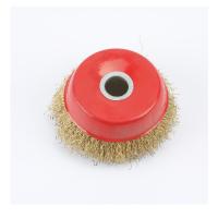 China Circular Crimped Twist Knot Steel Wire Rotary Brush 4 Inch for Grinder Cleaning Polishing for sale