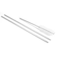 China Nylon Fiber Straw Cleaner Brushes with Stainless Steel Handle 30cm Bendable for sale