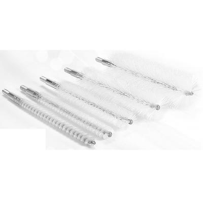 China Nylon Fiber Straw Cleaner Brushes with Stainless Steel Handle 30cm Bendable for sale