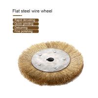 China Industrial Abrasive Stainless Steel Wire Brush Polishing Wheel Flat Hole Custom Size for sale