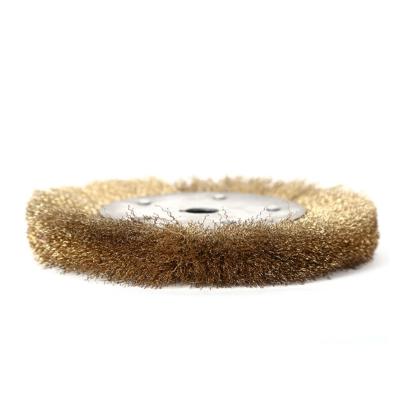 China Industrial Abrasive Stainless Steel Wire Brush Polishing Wheel Flat Hole Custom Size for sale