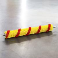 China Industrial Cylindrical Vegetable And Fruit Cleaning Nylon Bristle Roller Brush Spiral for sale