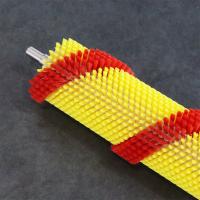 China Industrial Cylindrical Vegetable And Fruit Cleaning Nylon Bristle Roller Brush Spiral for sale