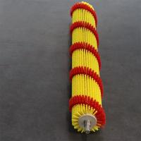 China Industrial Cylindrical Vegetable And Fruit Cleaning Nylon Bristle Roller Brush Spiral for sale