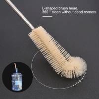 China Steel Plastic Long Handle Nylon Cleaning Brush Flexible Bristles For Bottle Bottom for sale