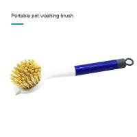 China Plastic Round Kitchen Pot Brush For Cleaning Dish Round for sale