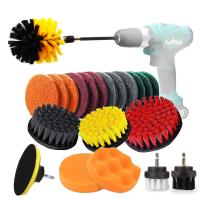 China 22pcs Drill Brush Attachments Set Scrub Pads Sponge Power Scrubber Brush for sale