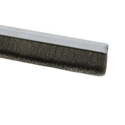 China Custom Stainless Steel Strip Brush with Flame Retardant Nylon Filament UL94 V0 for sale