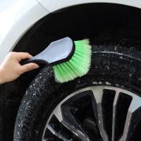 China Green PP Hair Car Tire Wheel Washing Cleaning Detailing Brush 1000 pcs MOQ Custom Size for sale
