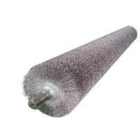 China Industrial Stainless Steel Wire Roller Brush for Metal Sheet Polishing 100mm for sale