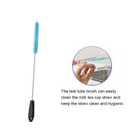 China 6 Pack Stainless Steel Long Handle Bottle Brush Set Nylon Bristles 30cm for sale