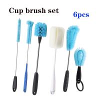 China Customized Nylon Bottle Cleaning Brush Set 16 Inch Long Handle for Narrow Neck Bottles for sale