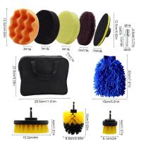 China 22 Piece Car Wash Cleaning Tools Kit with Drill Brush and Storage Bag for Interior Exterior for sale
