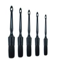 China PP Car Detailing Brush 5 Pack Auto Black Detail Cleaning Brush Custom Size for sale