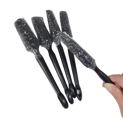China PP Car Detailing Brush 5 Pack Auto Black Detail Cleaning Brush Custom Size for sale