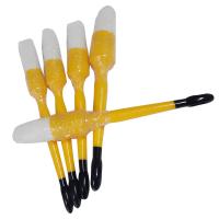 China PBT White Plastic Hair Car Detailing Brush Set 5 PCS Interior Cleaning Tools for sale