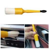 China PBT White Plastic Hair Car Detailing Brush Set 5 PCS Interior Cleaning Tools for sale