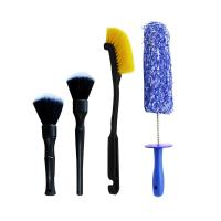 China Microfiber Car Detailing Brush Set 4-Piece Automotive Cleaning Kit for Wheels Vents Dashboard for sale