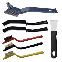 China 7pcs Industrial Wire Brushes Plastic Handle Household Cleaning Brushes for sale