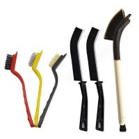China Narrow Space Cleaner Long Handle Hard-Bristled Crevice Cleaning Brush Set for sale
