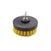 China Yellow Nylon Drill Brush Set for Car Polishing Cleaning 4 Inch for sale