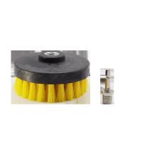 China Yellow Nylon Drill Brush Set for Car Polishing Cleaning 4 Inch for sale