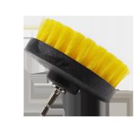 China Yellow Nylon Drill Brush Set for Car Polishing Cleaning 4 Inch for sale