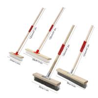 China Hard PP Brush Hair Bathroom Kitchen Floor Cleaning Wood Handle Brush 120cm 27cm for sale
