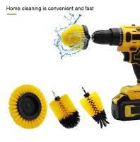 China 4-Piece Household Cleaning Brush Set for Car Wheel Rims & Small Corners Nylon PP for sale