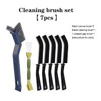 China 7 Piece Long Crevice Brush Set Good Resilience Moderate Hardness for Kitchen Tile Floor Cleaning for sale