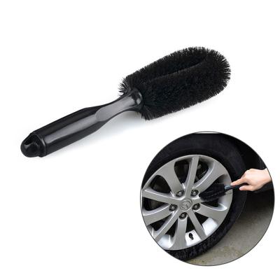 China Car Wheel Rim Clean Brush Nylon Bristle PP Handle Soft Detailing Tool for Auto Wash for sale