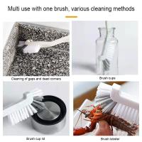 China Easy Hanging To Save Space Cleaning Brush Set 4pcs Crevice  Brush For Multi-Functional Cleaning Tool for sale