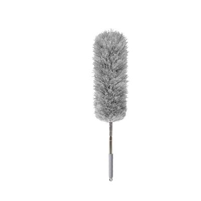 China Microfiber Dust Duster with Stainless Steel Pole 120cm Flexible Brush Head for Ceiling Wall Car Cleaning for sale