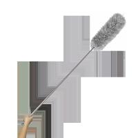 China Microfiber Dust Duster with Stainless Steel Pole 120cm Flexible Brush Head for Ceiling Wall Car Cleaning for sale