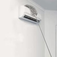 China Microfiber Dust Duster with Stainless Steel Pole 120cm Flexible Brush Head for Ceiling Wall Car Cleaning for sale